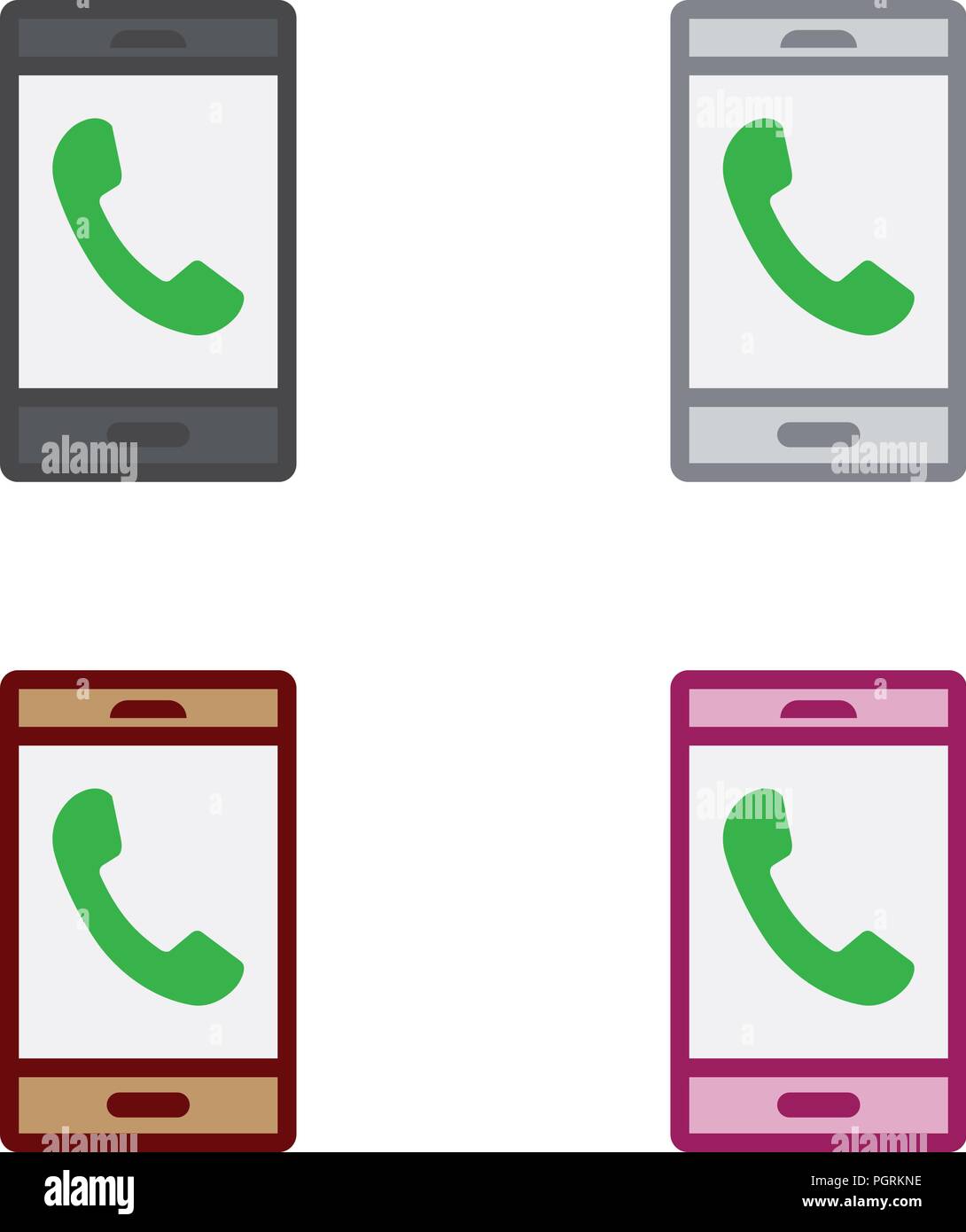 Phone screen calling Stock Vector Images - Alamy