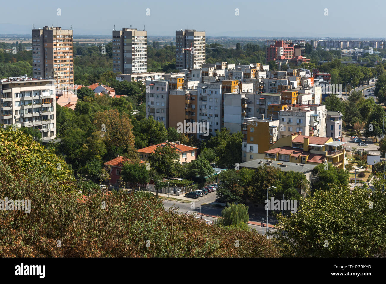 Amazing Panorama to City of Plovdiv from Nebet tepe hill, Bulgaria ...