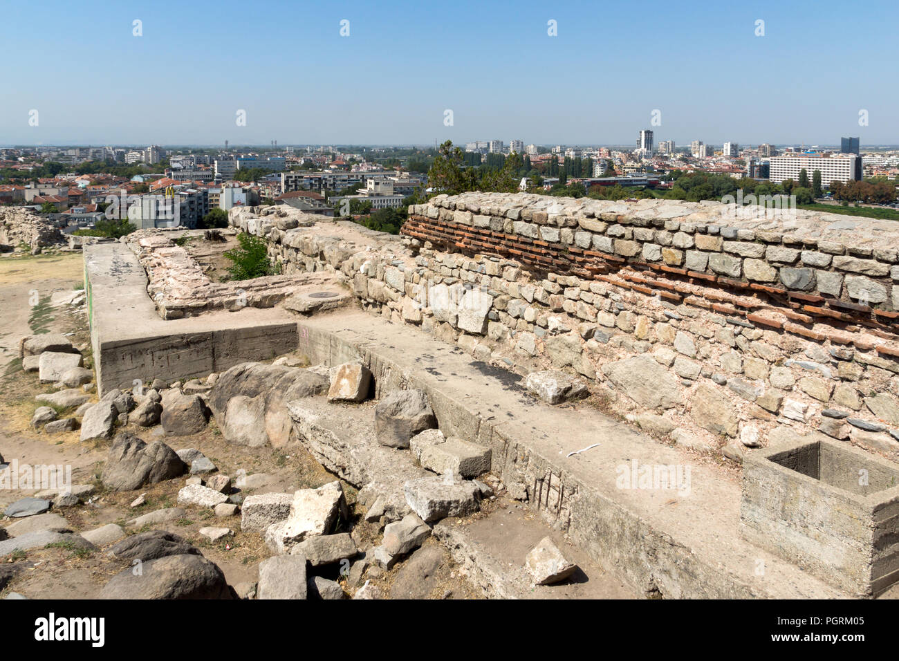 Amazing Panorama to City of Plovdiv from Nebet tepe hill, Bulgaria ...