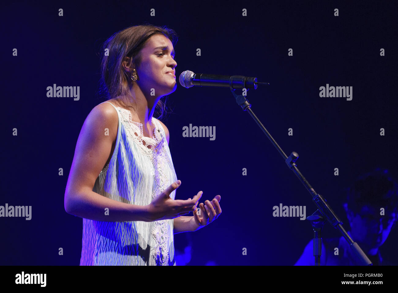 Spanish singer Amaia performs at the Universal Music Festival at the ...