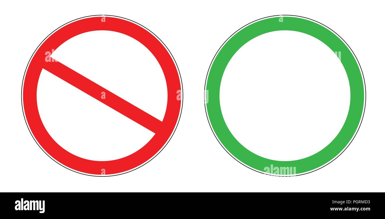 forbidden and allowed sign template vector illustration EPS10 Stock ...