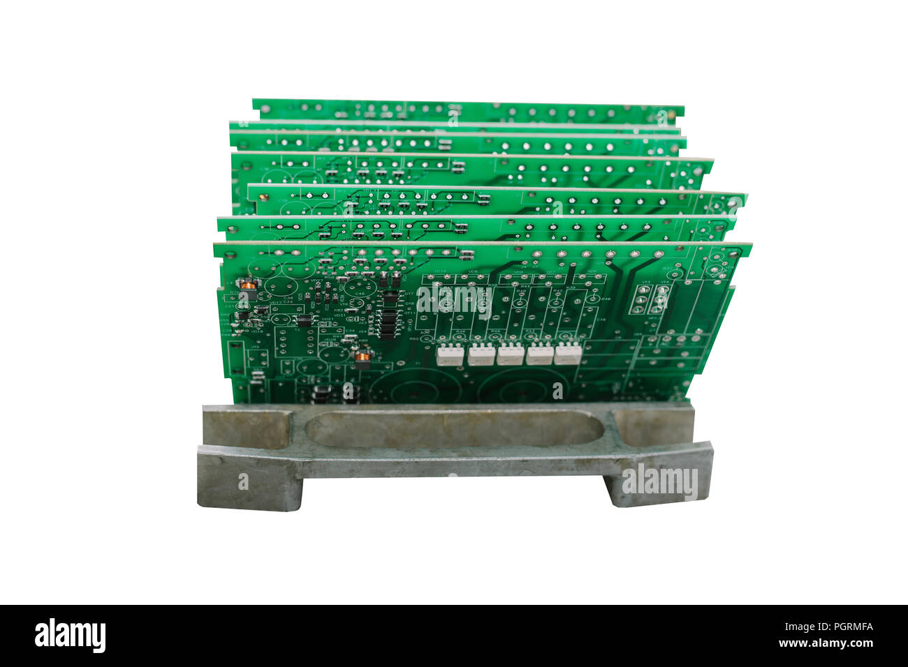 Computer boards in a row isolated on white background Stock Photo - Alamy