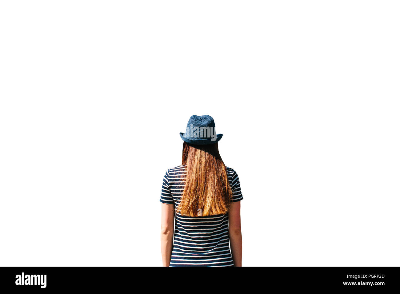 Woman hat back view isolated hi-res stock photography and images - Alamy