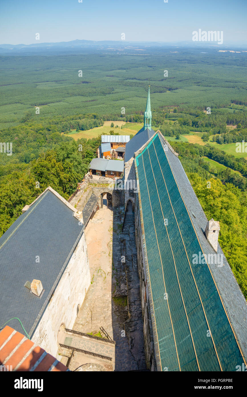 Bezdez Castle inside in Northern Bohemia, Czech Republic Stock Photo ...
