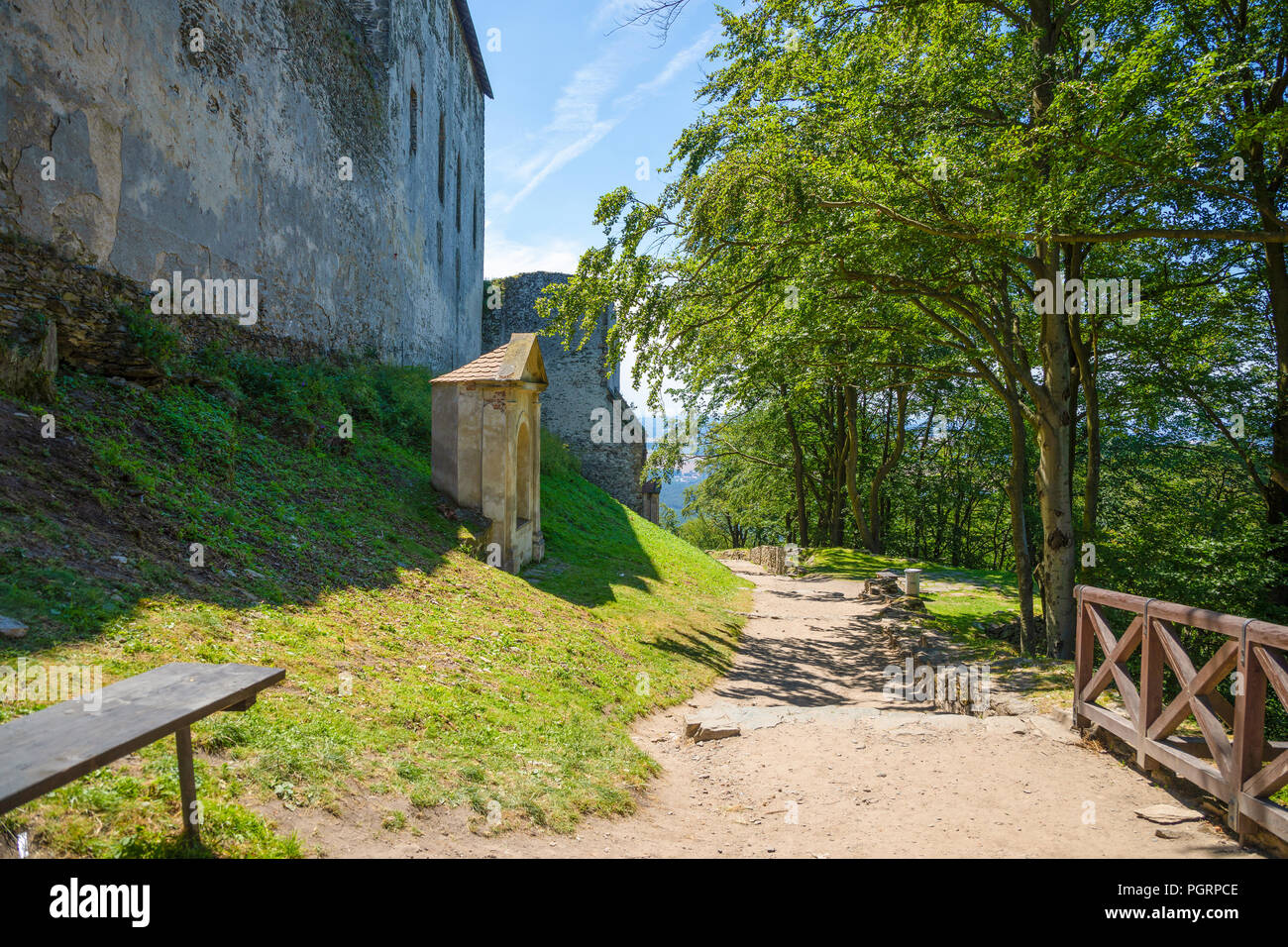 Bezdez Castle inside in Northern Bohemia, Czech Republic Stock Photo ...