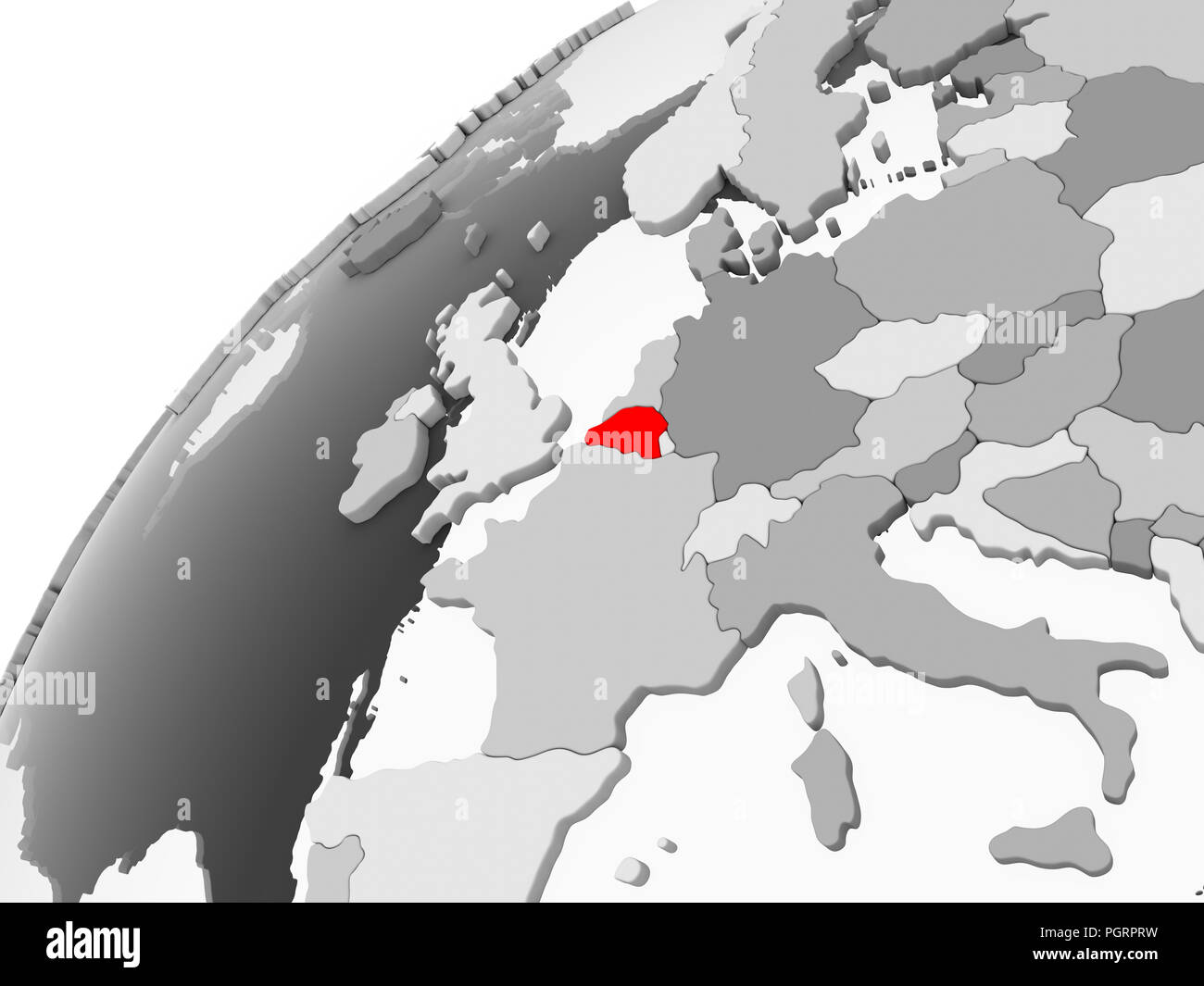 belgium on globe map