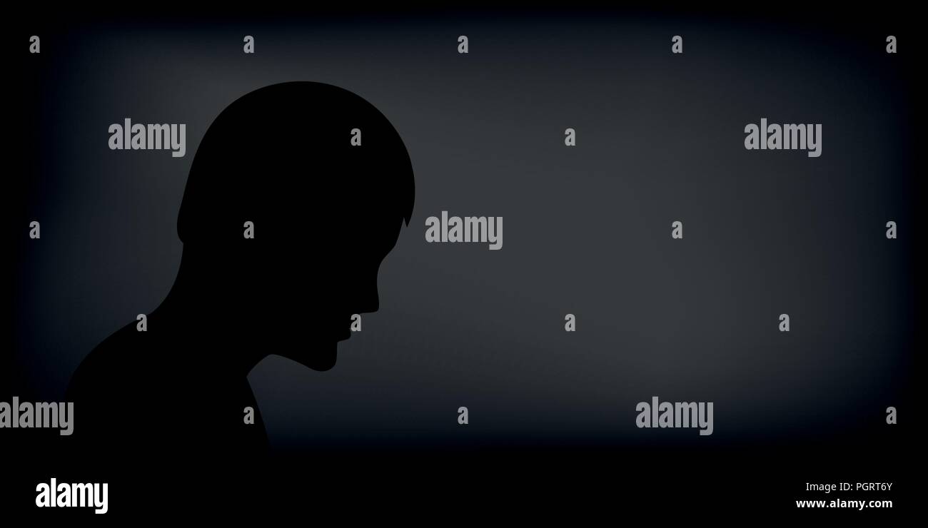 Unhappy sad adult black Stock Vector Images - Alamy