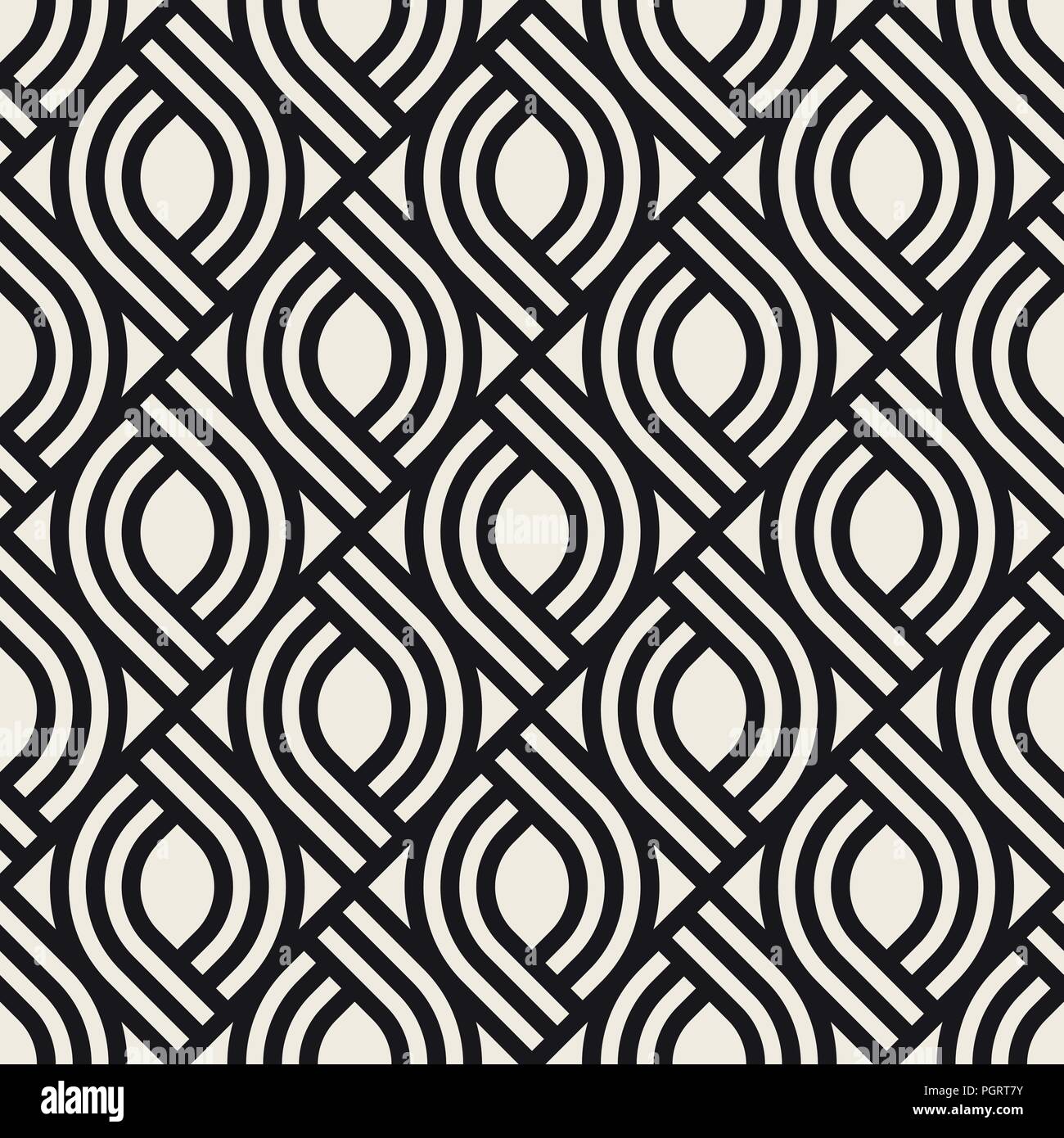 Vector Seamless Subtle Lattice Pattern Modern Stylish Texture With Monochrome Trellis