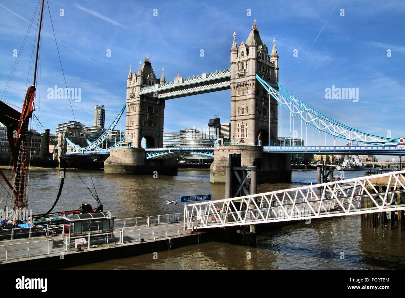 A view of Tower Bridge in London Stock Photo - Alamy