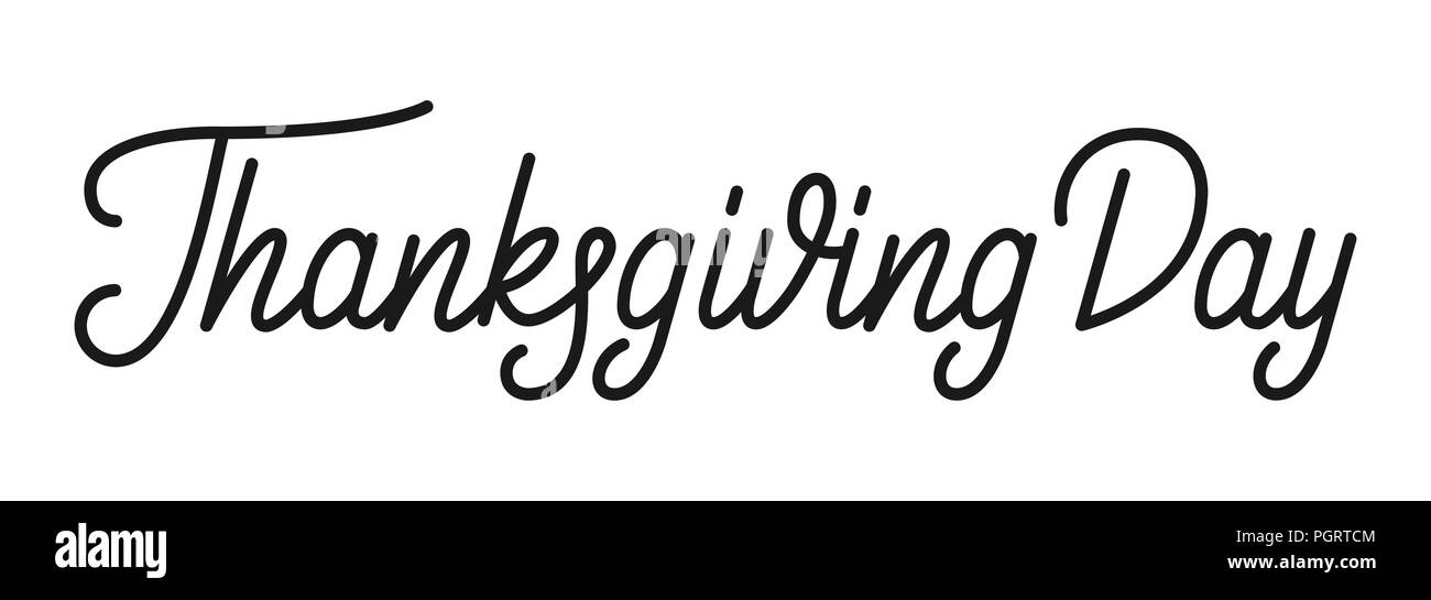 Thanksgiving Day. Thanksgiving hand lettering design. Lettering ...