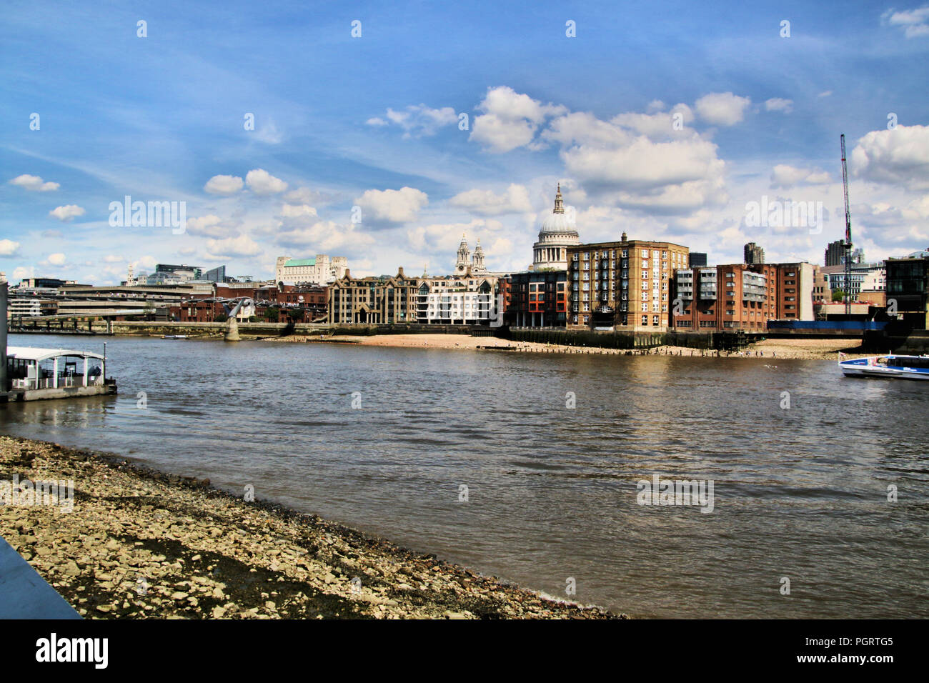 A view of St Pauls across the river Thames in London Stock Photo - Alamy