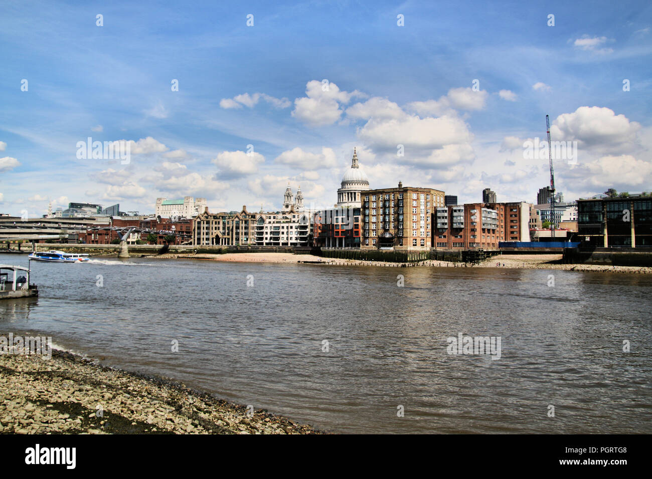 A view of St Pauls across the river Thames in London Stock Photo - Alamy