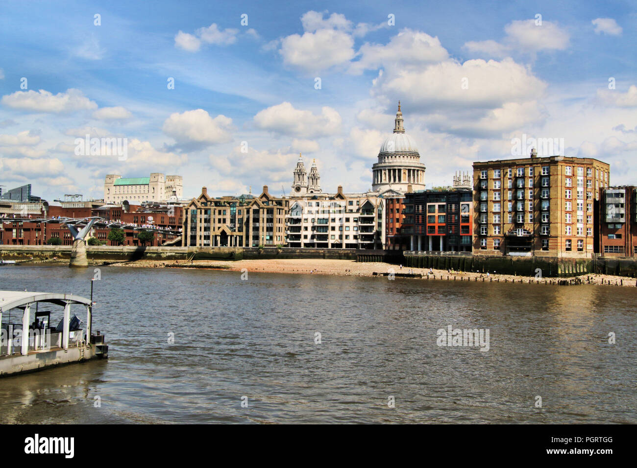 A view of St Pauls across the river Thames in London Stock Photo - Alamy
