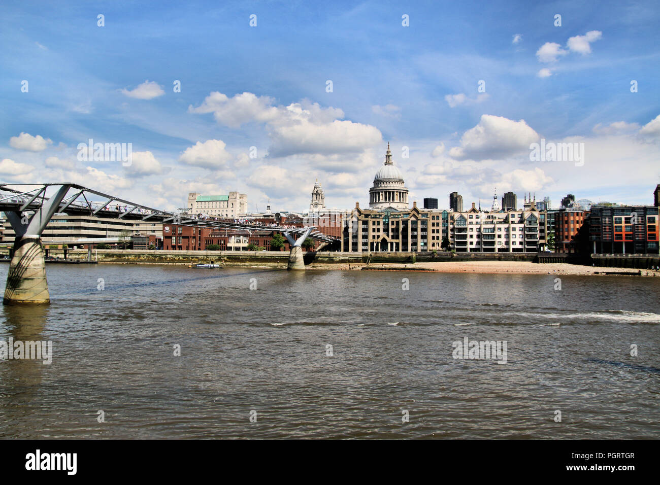 A view of St Pauls across the river Thames in London Stock Photo - Alamy
