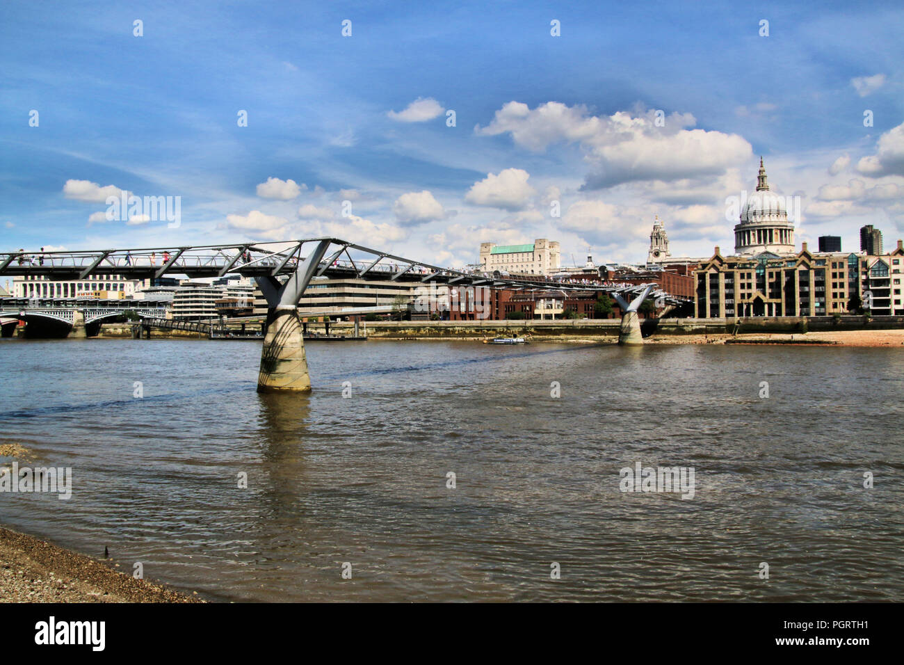 A view of St Pauls across the river Thames in London Stock Photo - Alamy