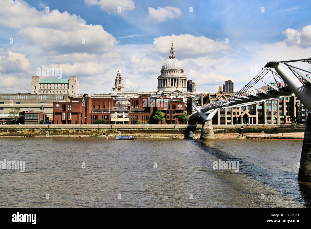 A view of St Pauls across the river Thames in London Stock Photo - Alamy