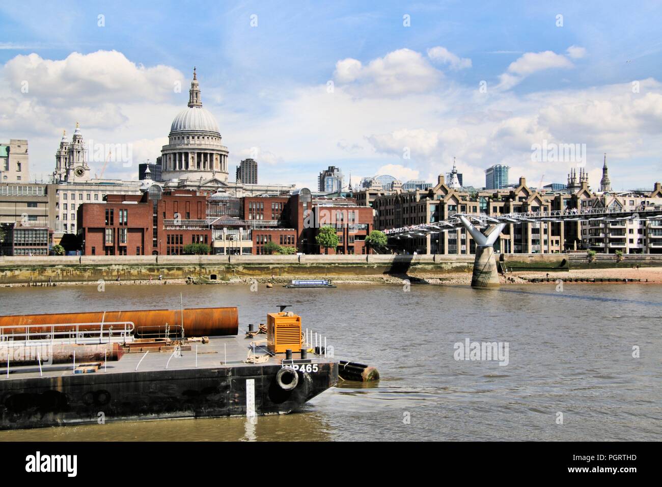 A view of St Pauls across the river Thames in London Stock Photo - Alamy