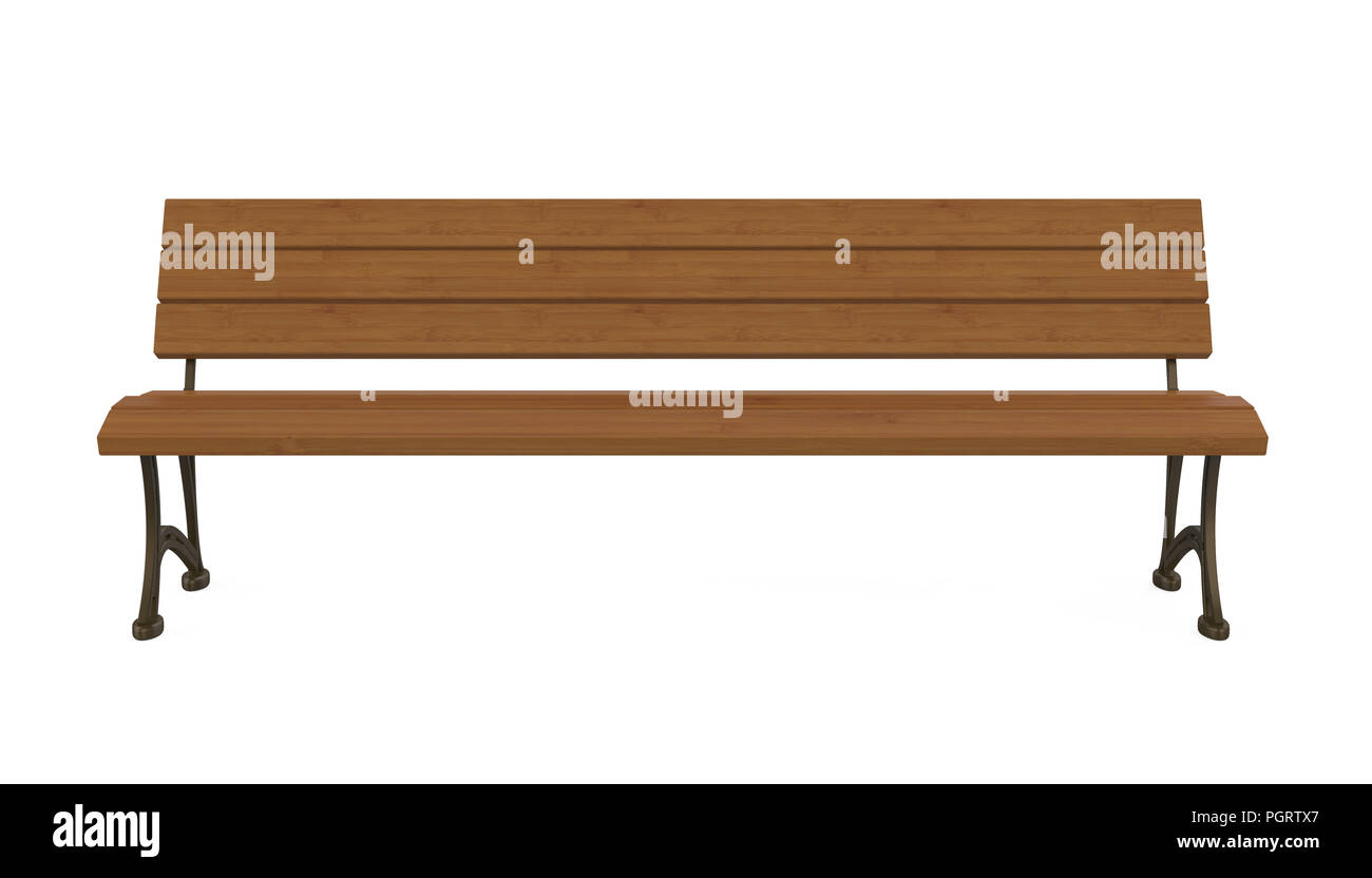 Wooden Park Bench Isolated Stock Photo - Alamy