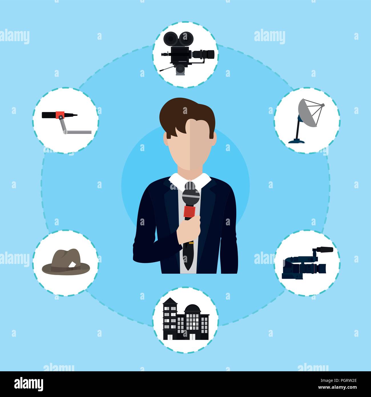 Journalism and journalist Stock Vector Image & Art - Alamy