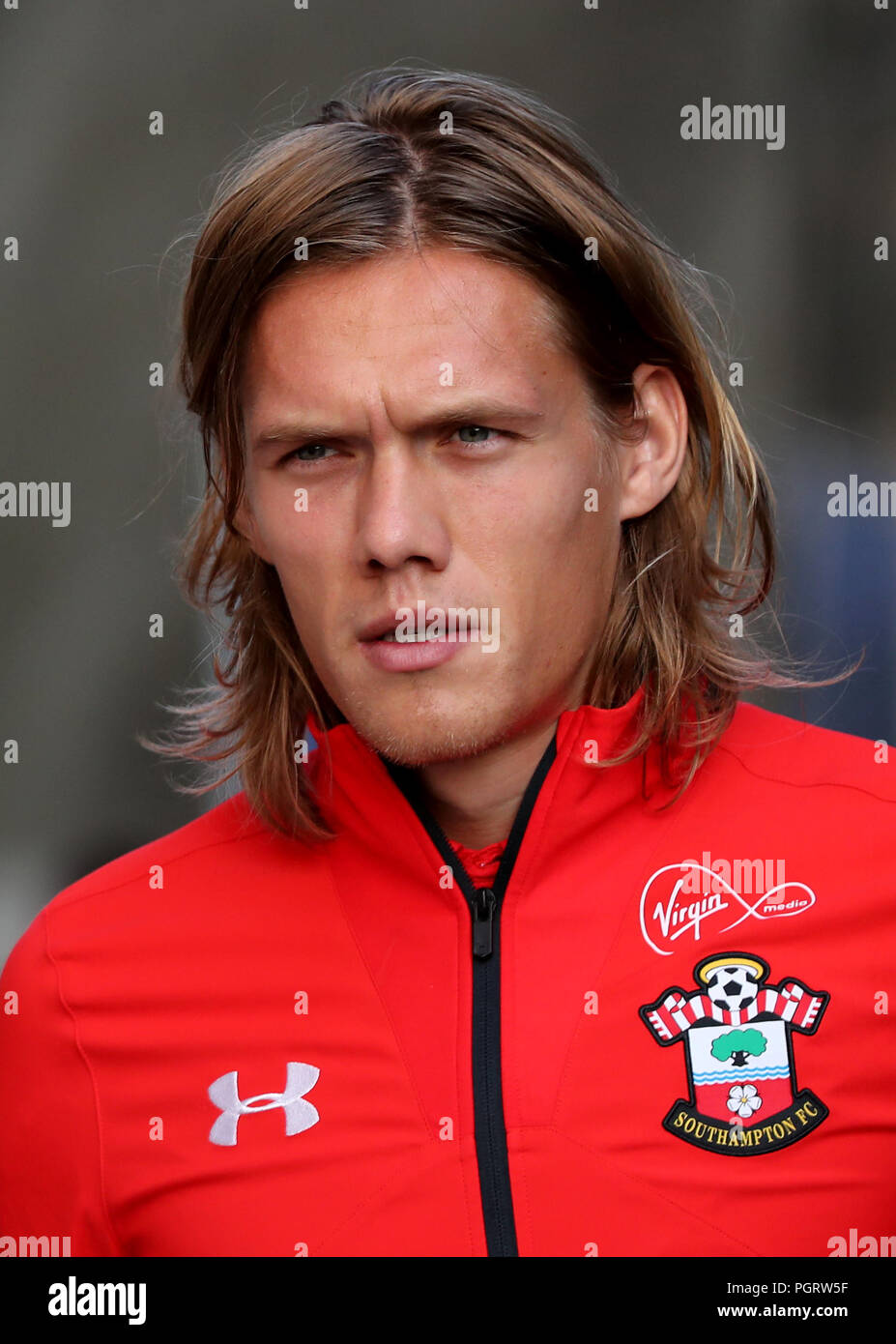 Southampton's Jannik Vestergaard arrives for the Carabao Cup, second ...