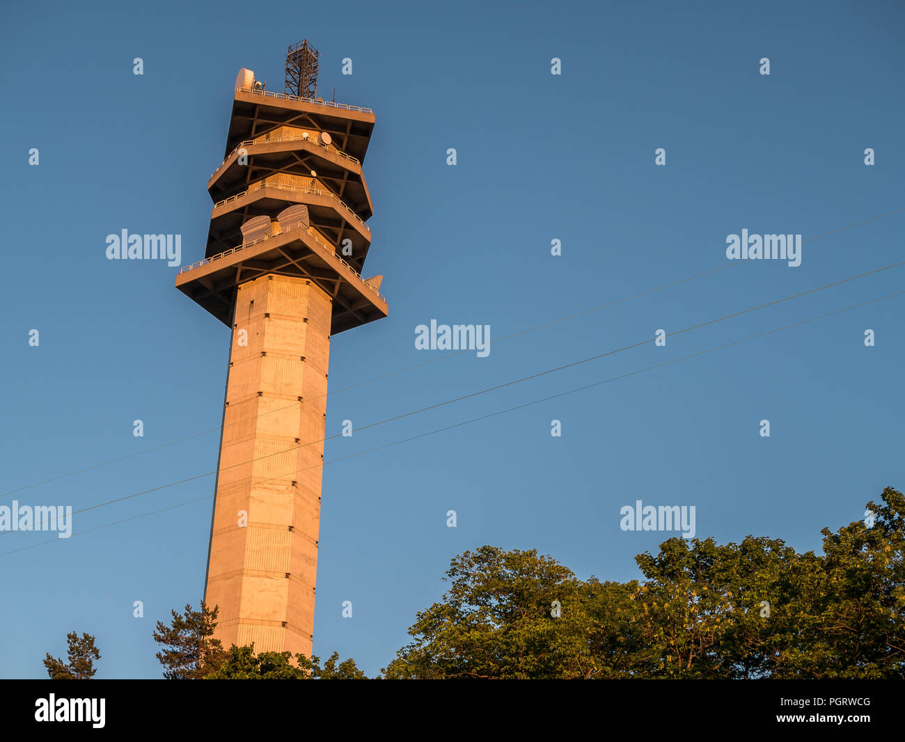 Tv or radio tower in Stockholm, Sweden Stock Photo - Alamy