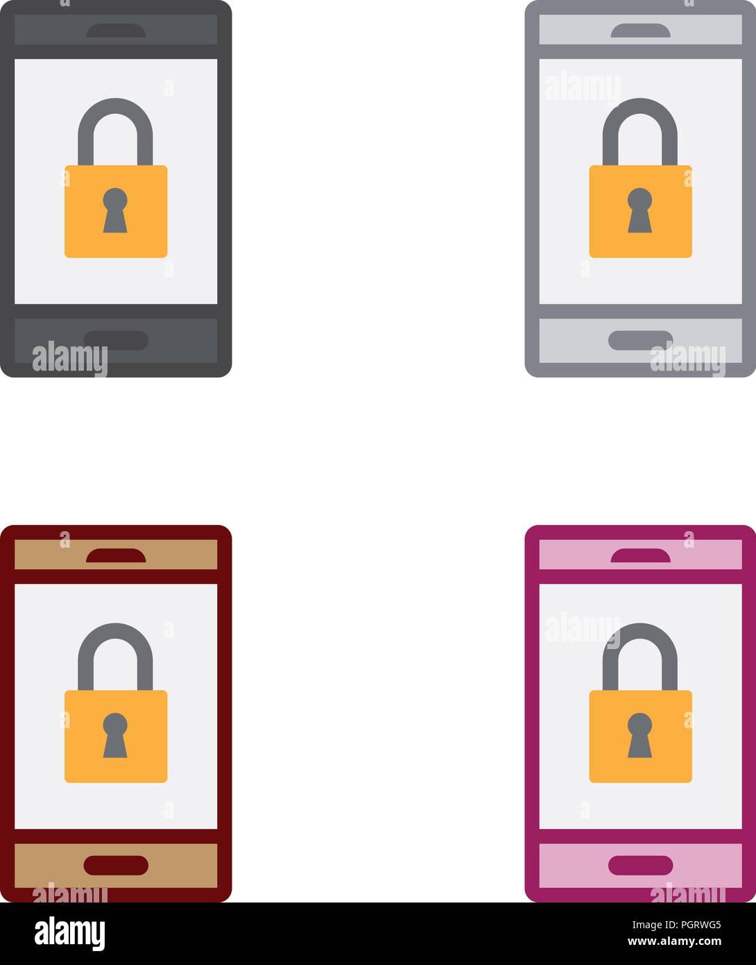 Smart phone lock screen Stock Vector Images - Alamy