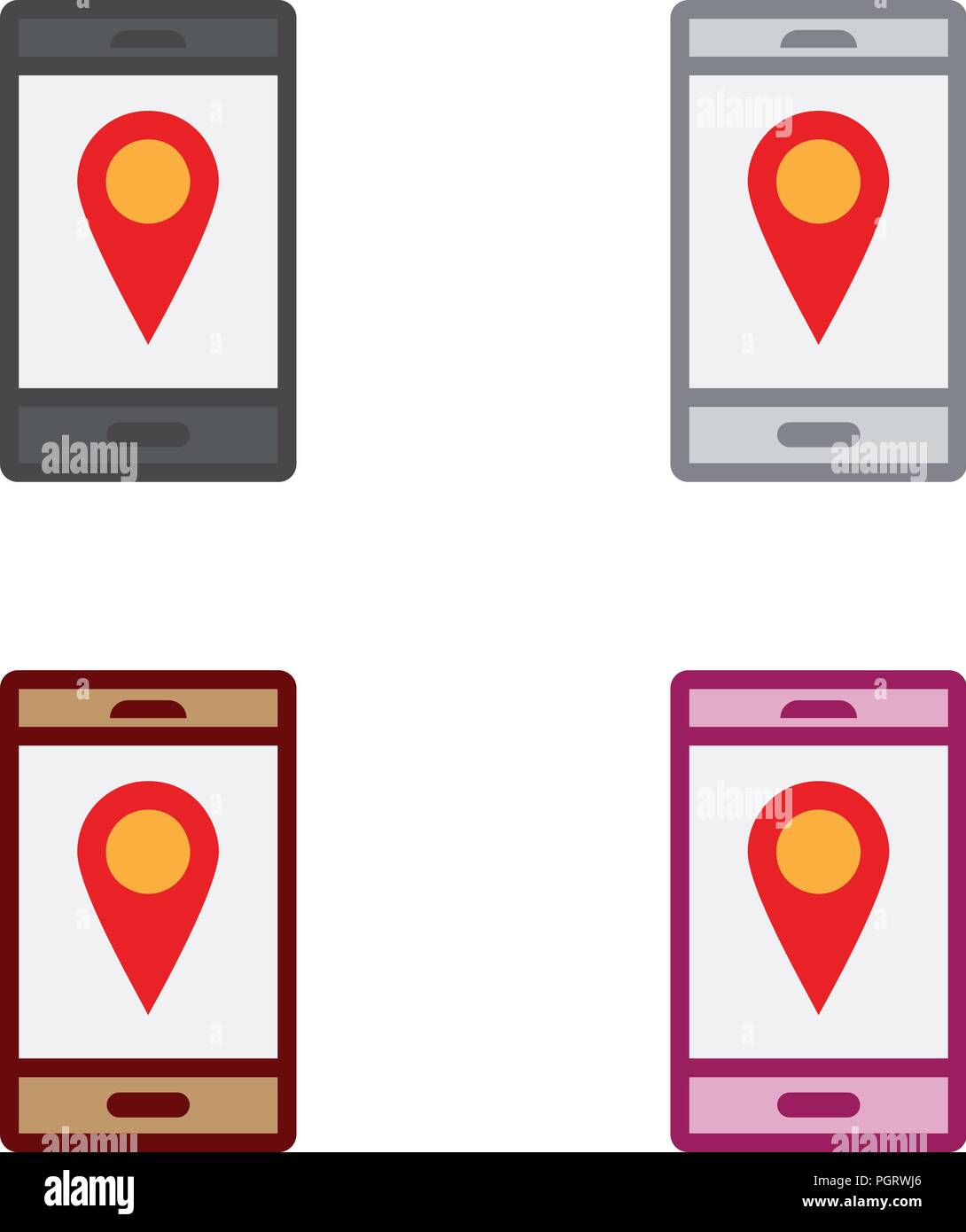 Mobile smartphone gps travel Stock Vector Images - Alamy