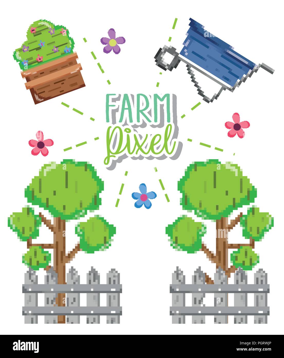 Farm pixel cartoons Stock Vector Image & Art - Alamy
