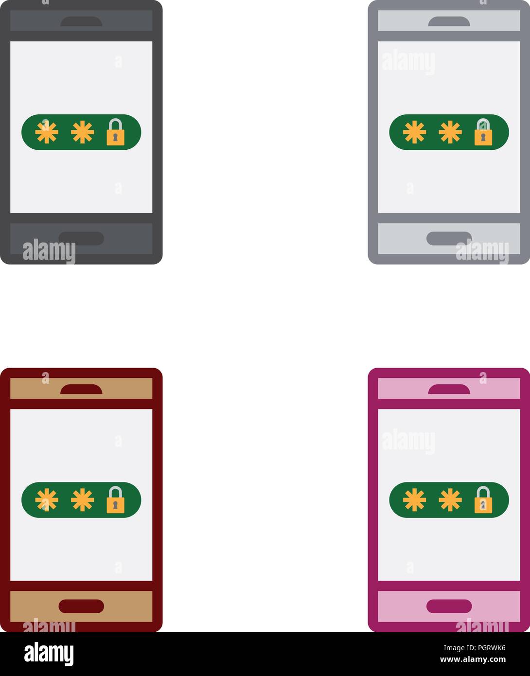 Phone locked Stock Vector Images - Alamy