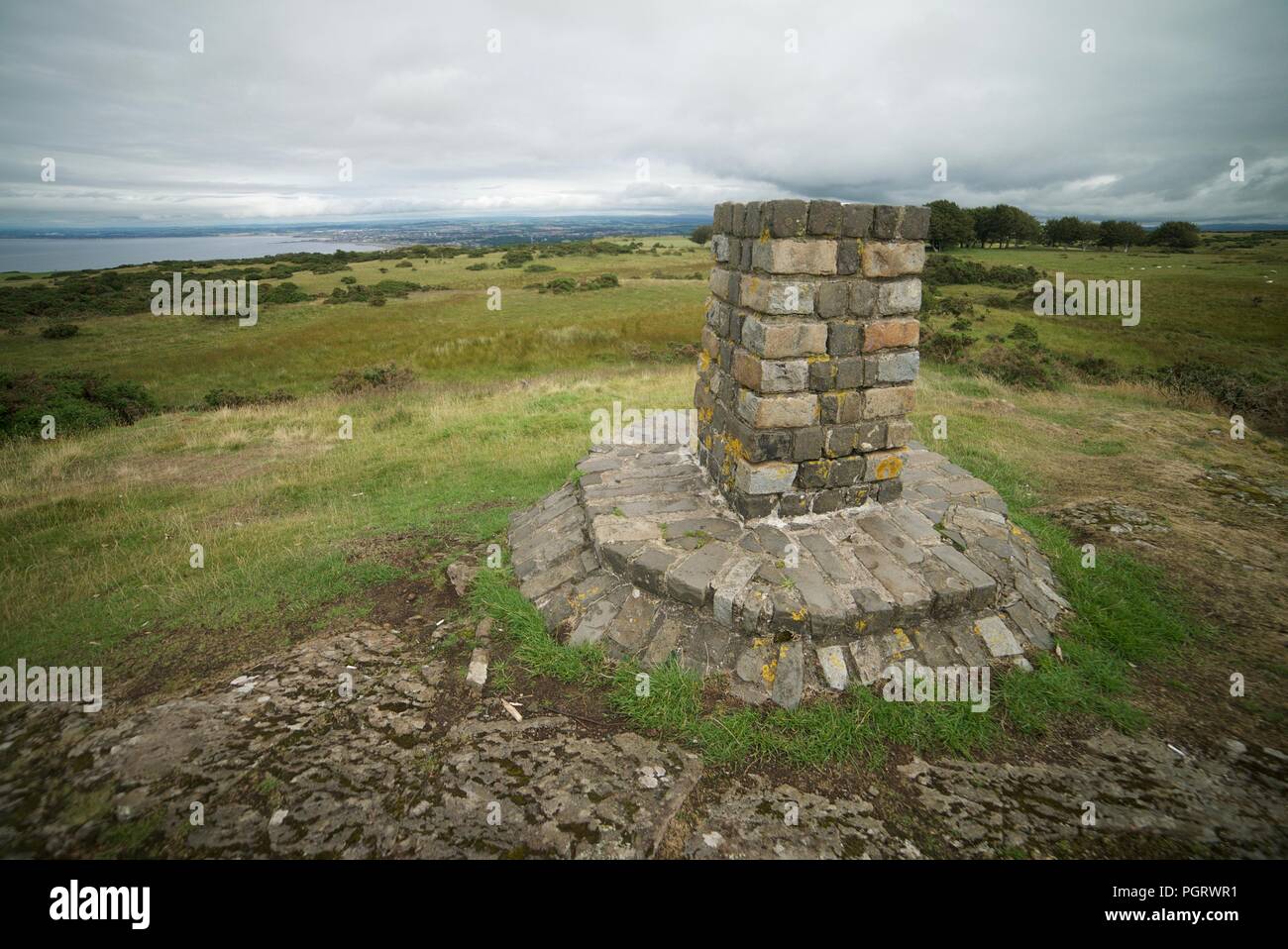 A triangulation station in Ayr, Scotland, also known as a triangulation ...