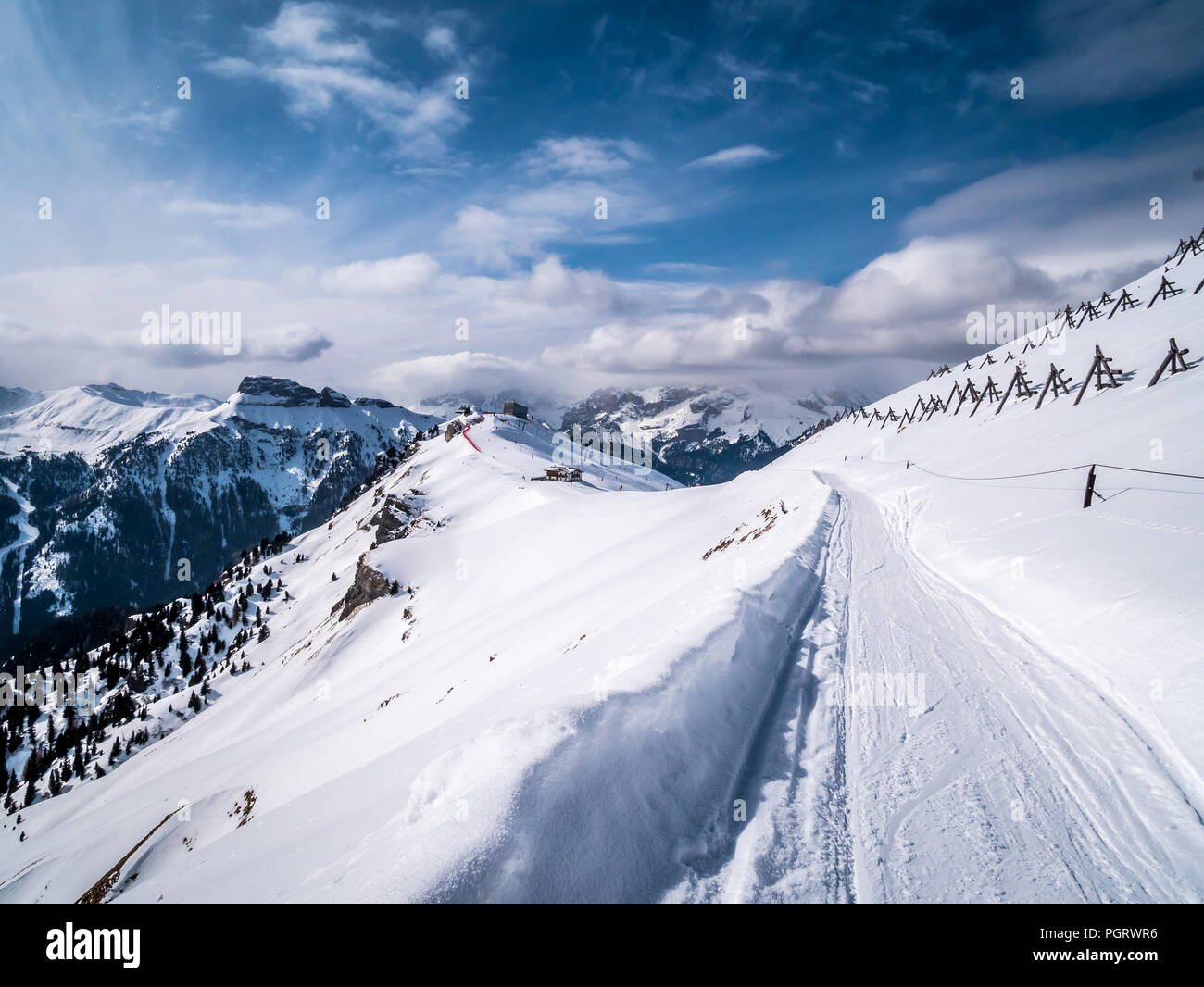 Dolomiti mountains ski slope hi-res stock photography and images - Alamy