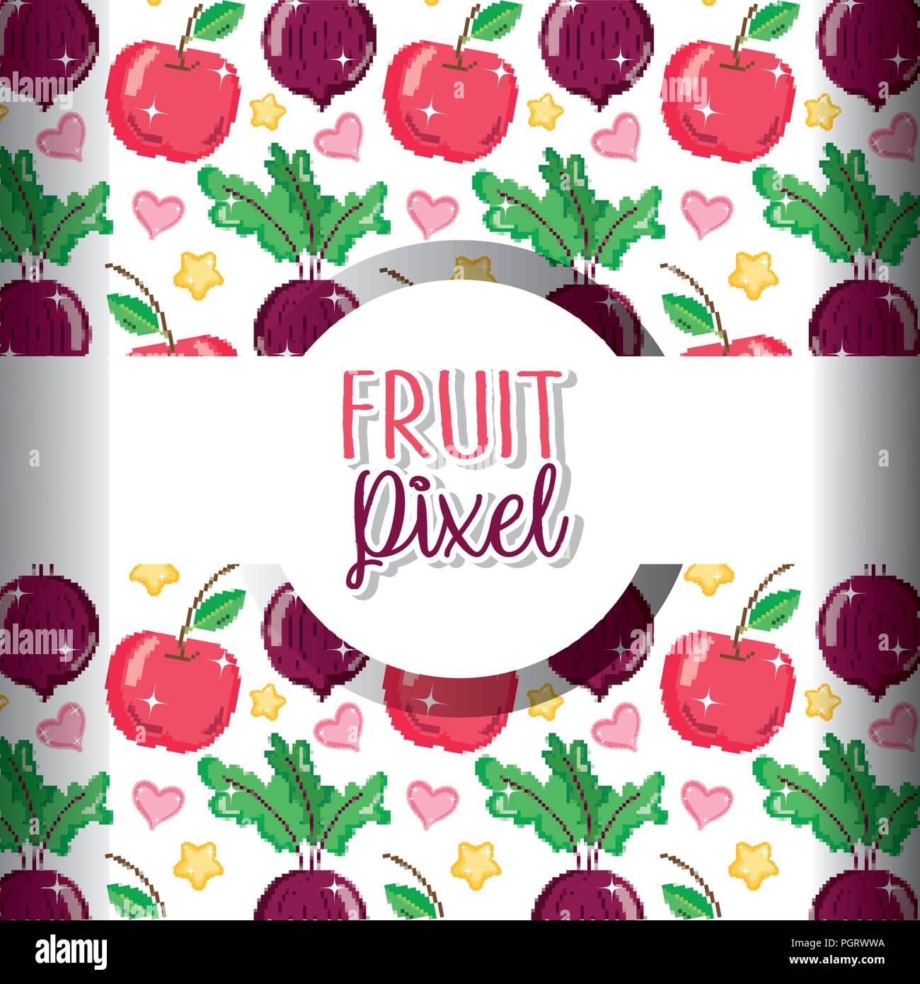 Fruit pixel background Stock Vector Image & Art - Alamy