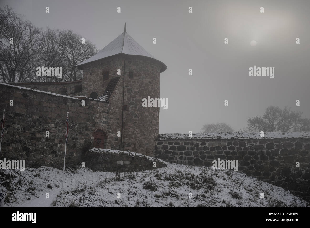 fortress of Akershus - a castle in Oslo, the capital of Norway Stock ...