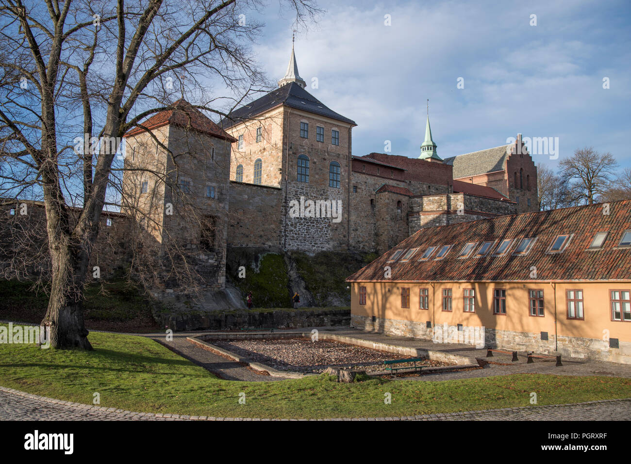 fortress of Akershus - a castle in Oslo, the capital of Norway Stock ...