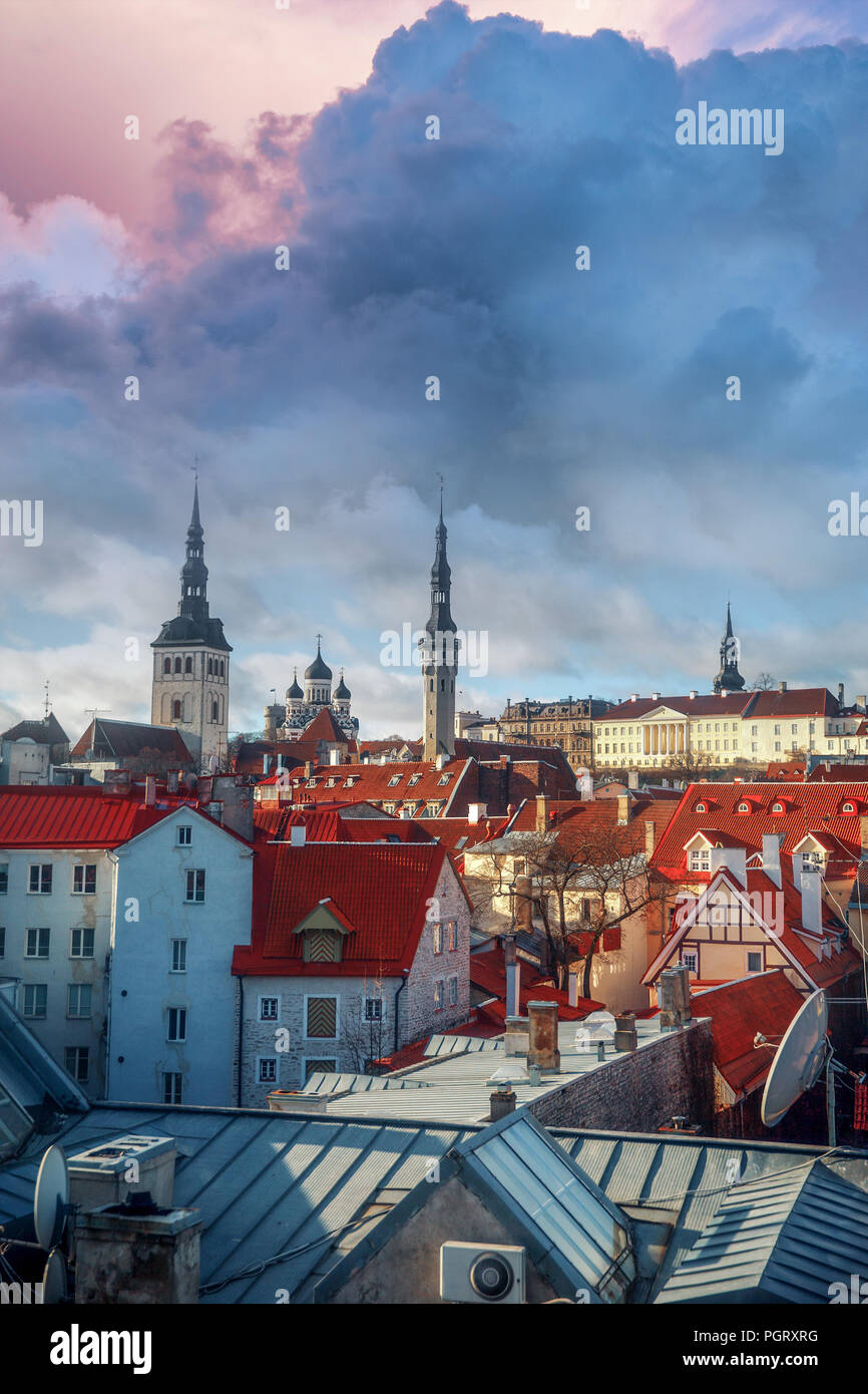 picturesque and very beautiful photos of Tallinn Stock Photo - Alamy