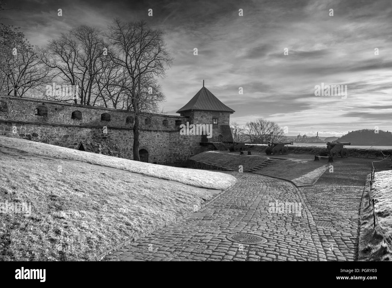 fortress of Akershus - a castle in Oslo, the capital of Norway Stock ...