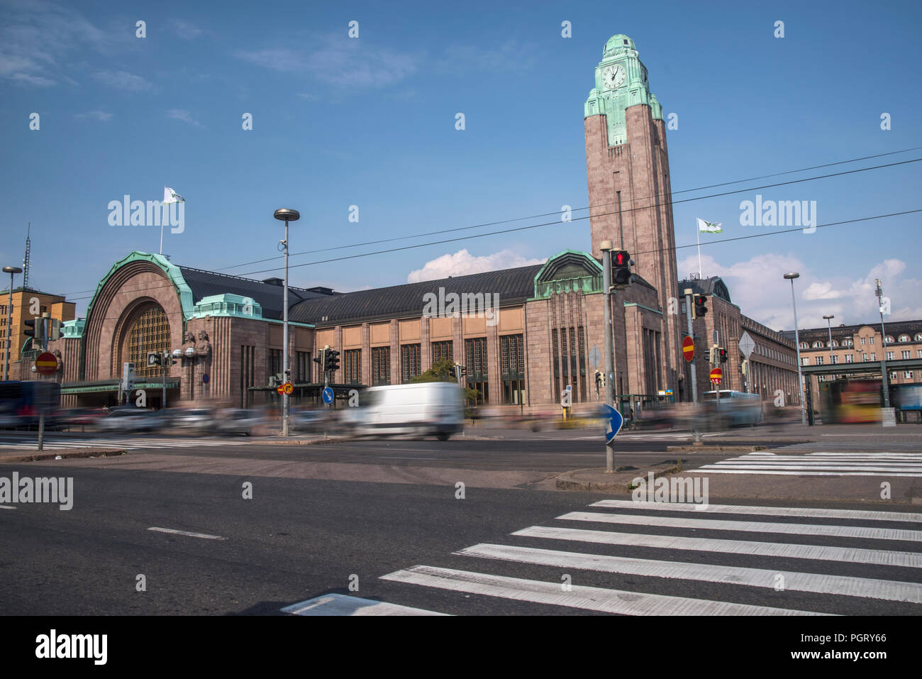 Helsinki train station in the city center. Finland. Europe Stock Photo ...