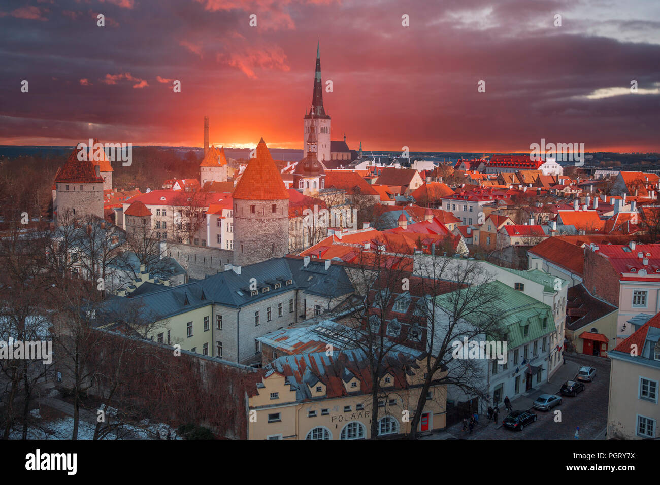 picturesque and very beautiful photos of Tallinn Stock Photo - Alamy