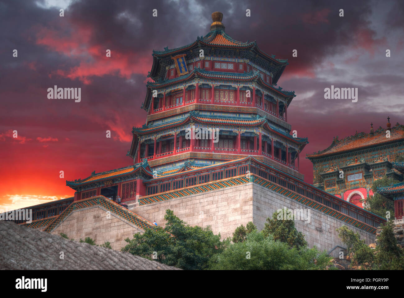 Summer Imperial Palace on the outskirts of Beijing. China Stock Photo ...