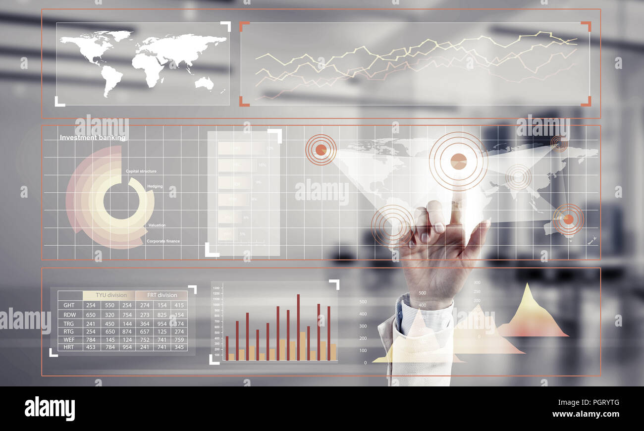 Concept of using modern technologies for business globalization Stock ...