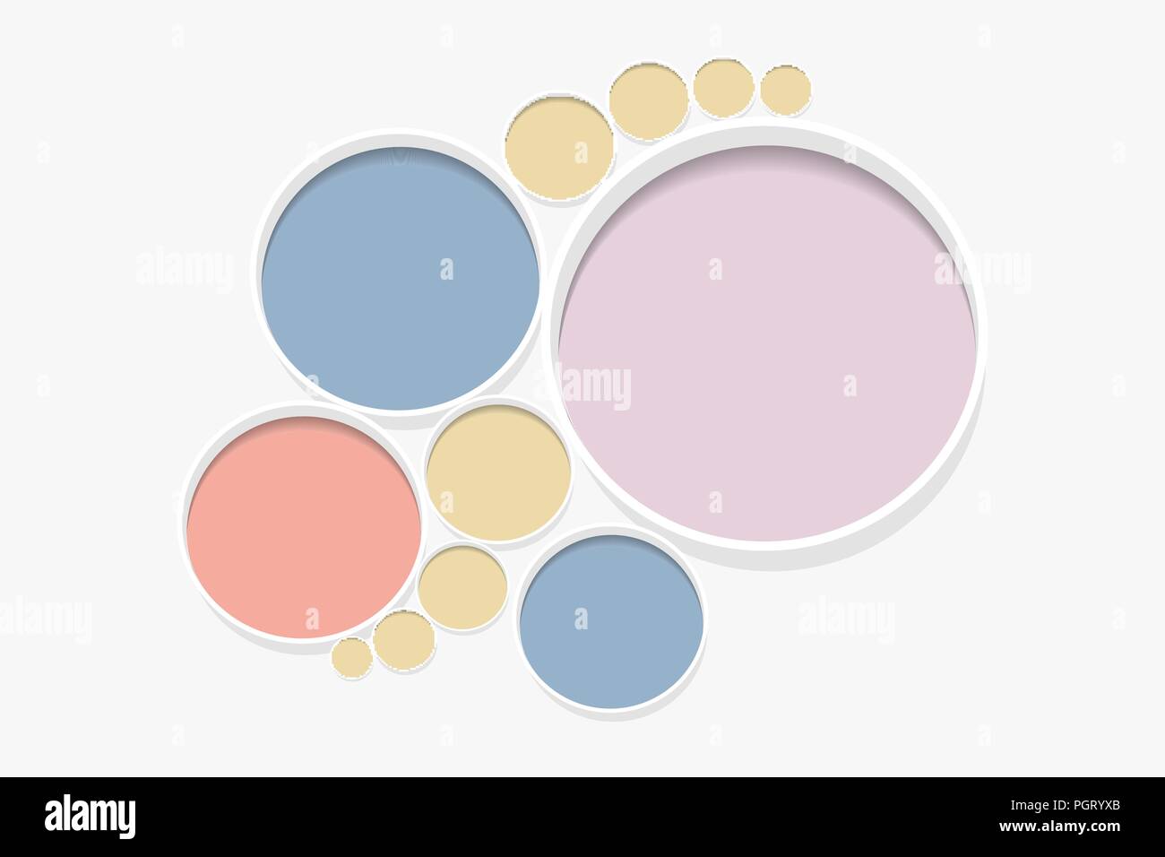 Circles of various sizes arranged in an eye pleasing composition ...