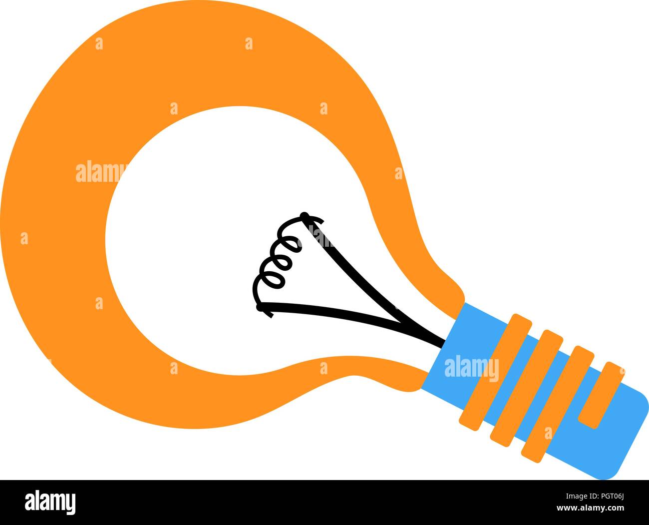 Retro light bulb cartoon style illustration Stock Vector Image & Art ...