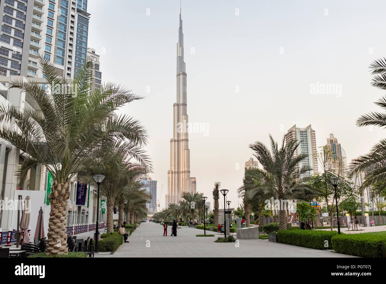 View of Burj Khalifa from the Executive Towers residential development ...
