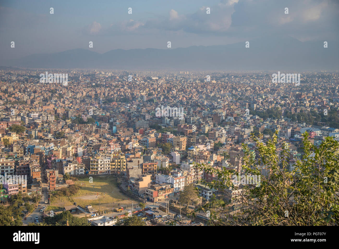 Top view of the Kathmandu valley and the city itself Stock Photo - Alamy