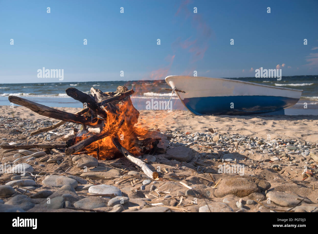 Fire smoke near beach hi-res stock photography and images - Alamy