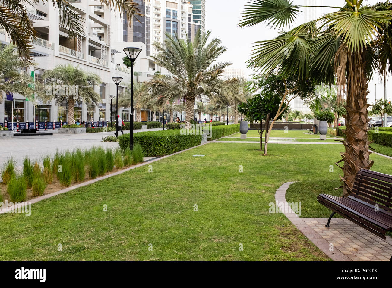 Bay Avenue Park at Business Bay, Dubai, UAE Stock Photo - Alamy