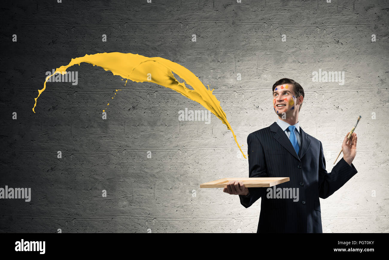 Business inspiration of young man Stock Photo - Alamy