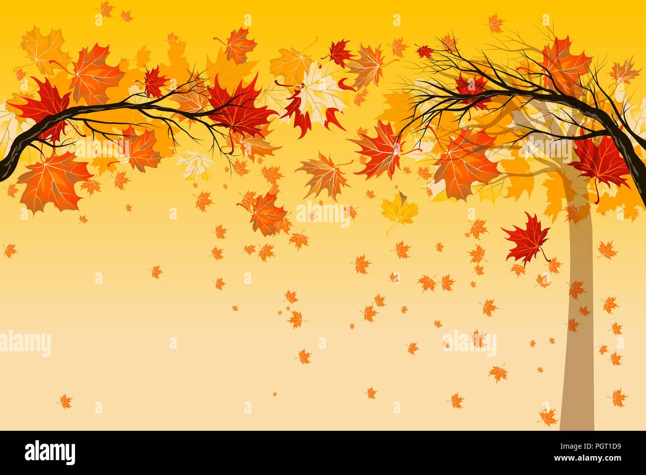 Beautiful leaves falling down motion hi-res stock photography and ...