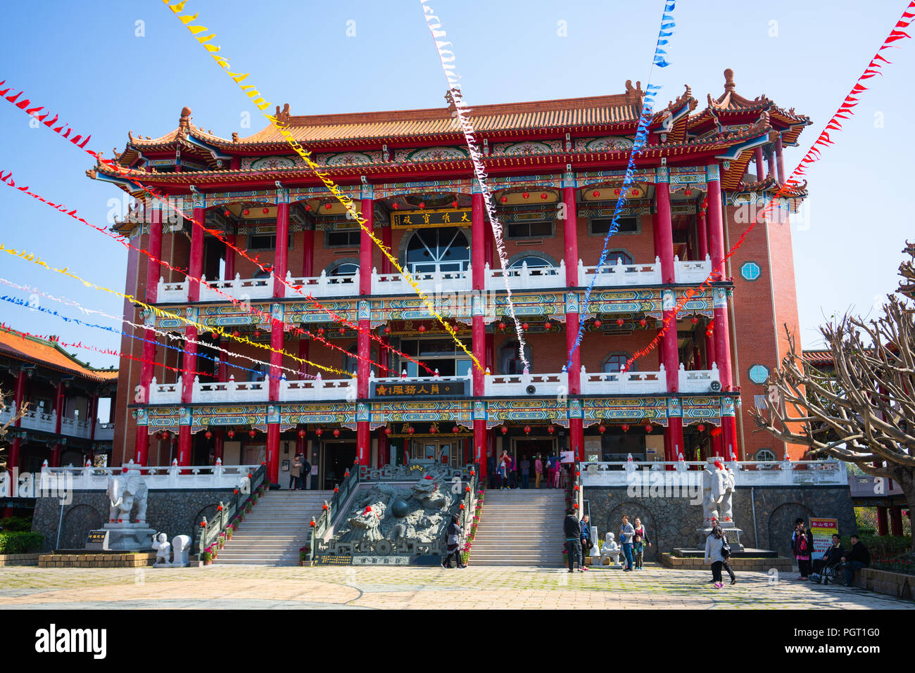 16 February 2018, Changhua Taiwan: Baguashan Buddha Temple at Bagua ...