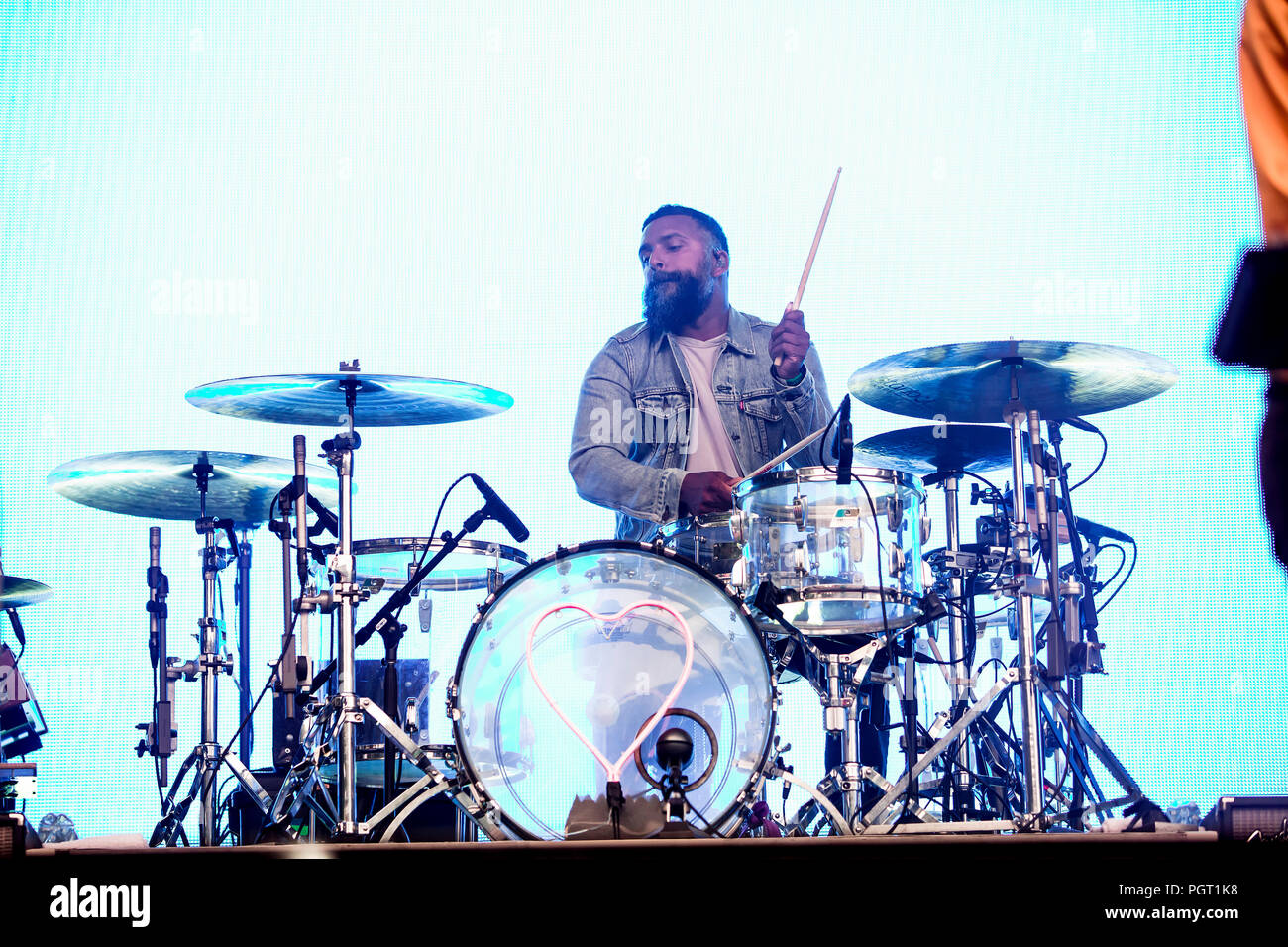 Norway, Bergen - June 15, 2018. The French indie pop band Phoenix ...